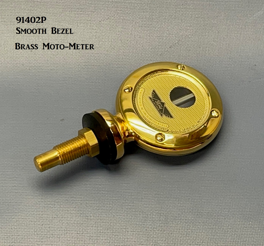 91402P Moto-Meter, Brass – California Custom Roadsters