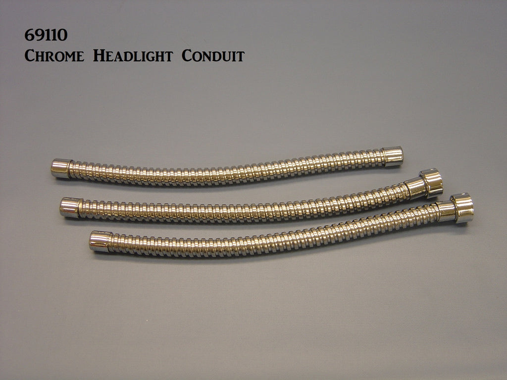 69110 Headlight Conduit (pair), Chrome, 11" – California Custom Roadsters