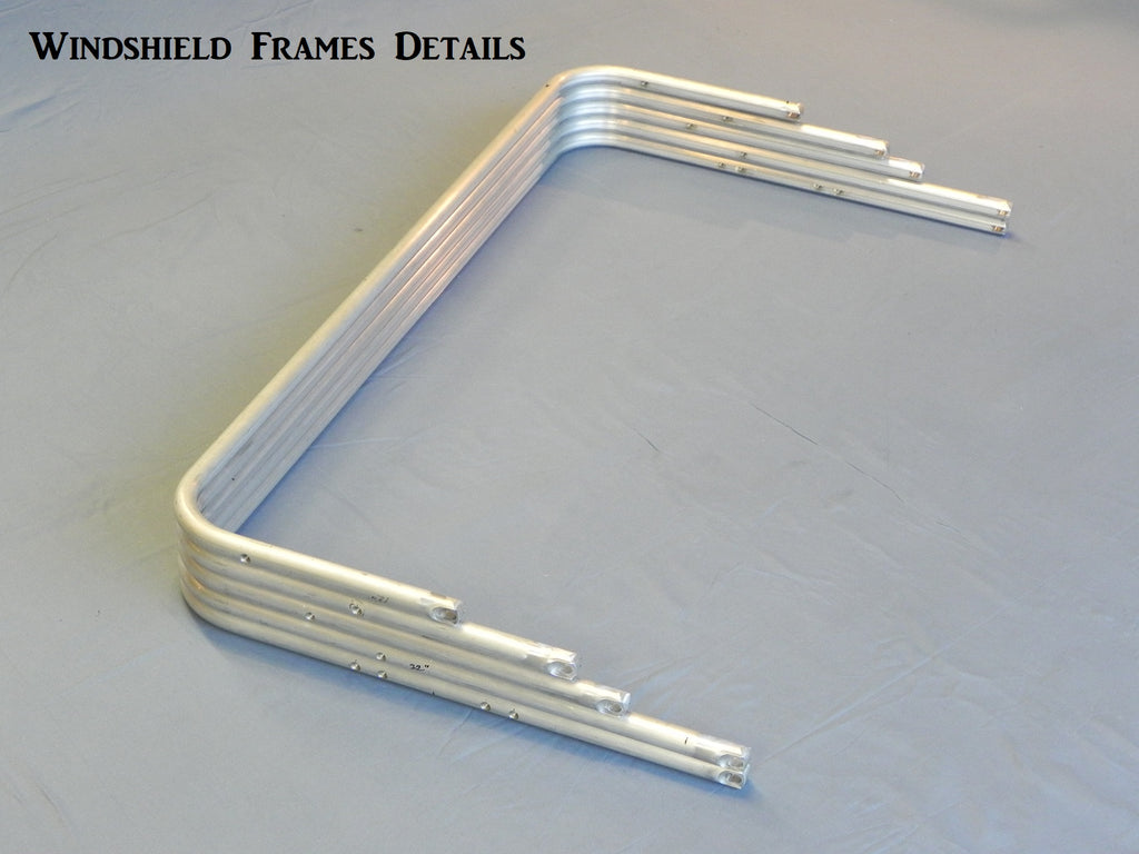 61022P T-Windshield Frame, Polished, Full Frame, 22" height, 40 1/8" w ...