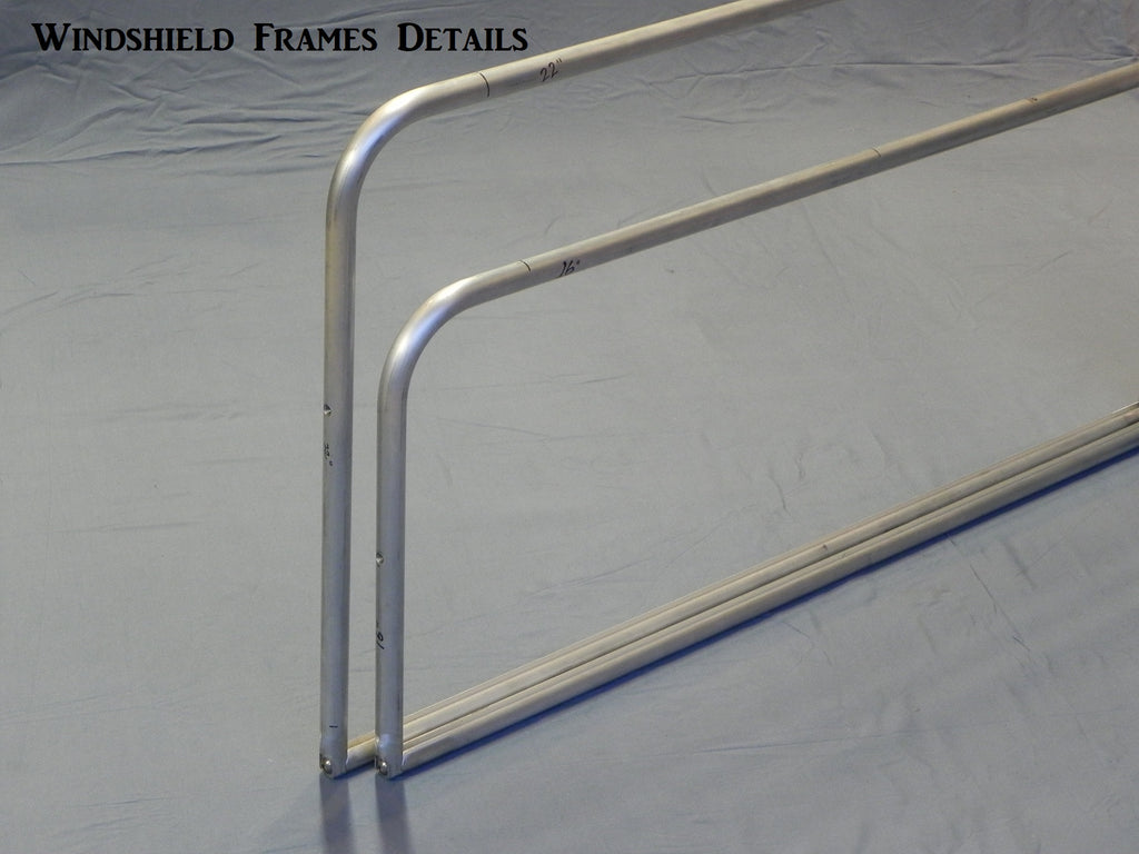 61016P T-Windshield Frame, Polished, Full Frame, 16" height, 40 1/8" w ...
